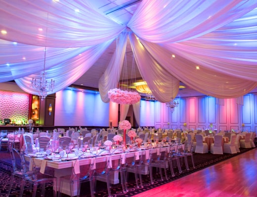 Look out 12 differently styled Banquet Hall settings for your Event
